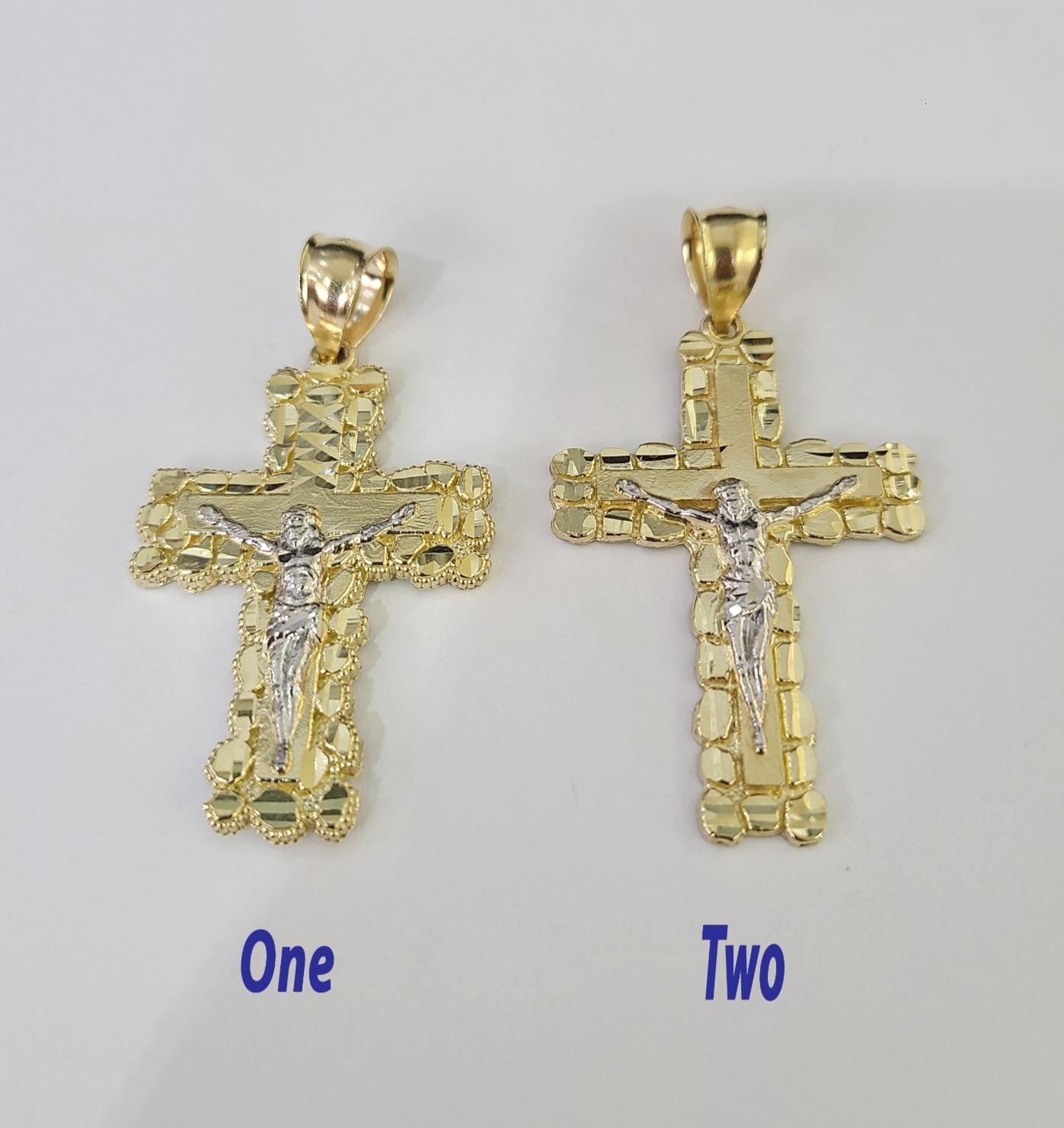 Real 10K Jesus Cross Pendant Crucifix Yellow Gold Charm Genuine 10kt – MEJ